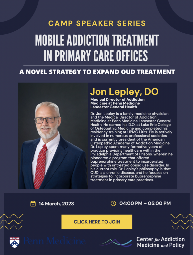 Mobile Addiction Treatment in Primary Care Offices – CAMP Speaker ...